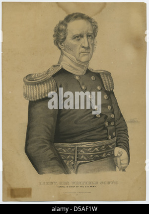 This portrait depicts General Winfield Scott, a key military figure in ...