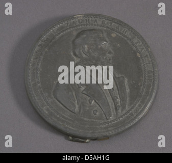 A hand mirror featuring a portrait of President Zachary Taylor, created ...