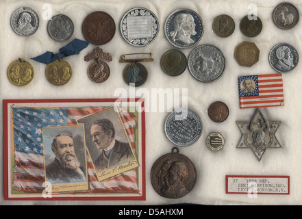 William Henry Harrison Campaign Buttons, ca. 1840 Stock Photo - Alamy