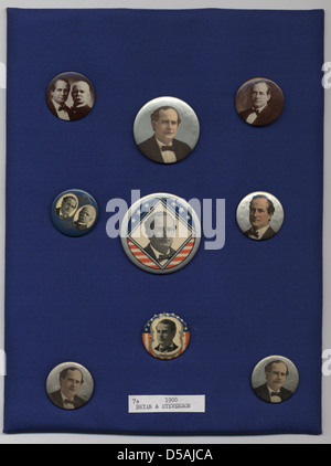 Campaign buttons for William Jennings Bryan, Democratic presidential ...