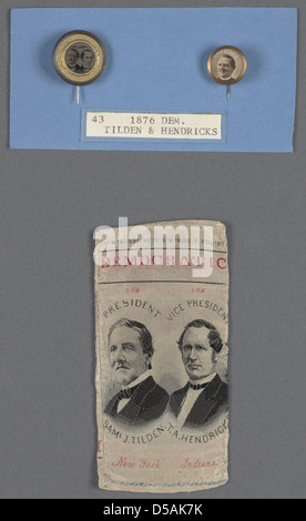 Campaign items from the 1876 presidential race between Rutherford B ...