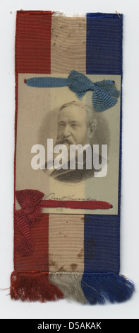 A portrait of Benjamin Harrison, featuring him in a top hat, from 1892 ...