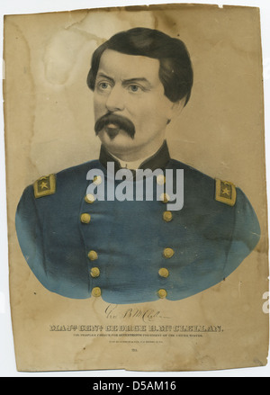 A portrait of General George McClellan, a key figure in the U.S. Army ...