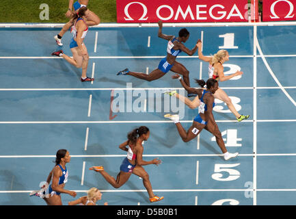 German runner Verena Sailer wins the 100 metres at the Olympic stadium ...