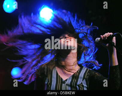 The Danish singer 'Fallulah' (Maria Aperti) performs on stage during a ...