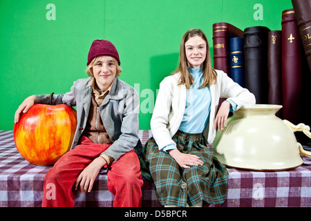 Justus Kammerer and Pauline Renevier on the set of German TV movie ...