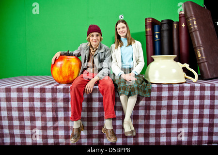 Justus Kammerer and Pauline Renevier on the set of German TV movie ...
