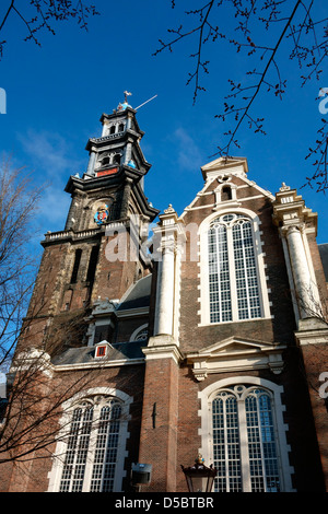 Westerkerk Church, Amsterdam. Rembrandt is buried here. Church is ...