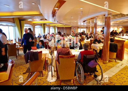 buffet breakfast in restaurant aboard cruise ship ferry norway europe ...