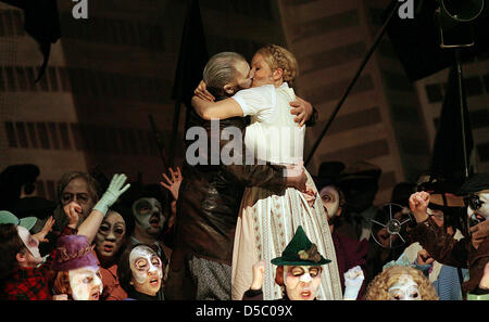 German tenor Torsten Kerl as Rienzi (L) and Finnish soprano Camilla ...