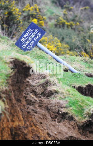 Cliff fall, cliff falls, Beware Dangerous Cliff Face sign, UK Stock ...