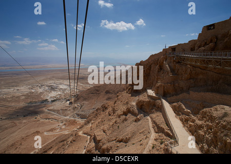 Masada Aerial tramway Upper station Stock Photo - Alamy