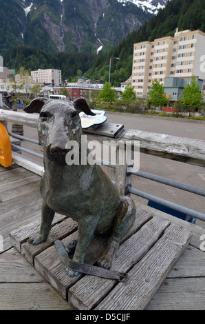 Bronze sculpture of Patsy Ann. Juneau, Alaska, United States of America ...