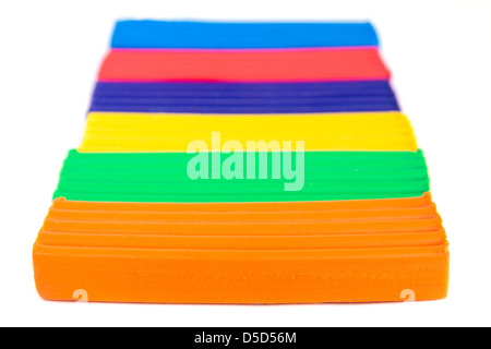 Set of colorful plasticine isolated on a white background. Plasticine ...