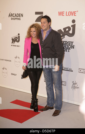 Maria Wedig and husband at We Love Energy Fashion Night at BVG-Bushalle ...