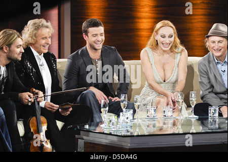 David Garrett, Thomas Gottschalk, Justin Timberlake, Andrea Sawatzki at ...
