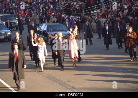BILL CLINTON, Chelsea Clinton, & Hillary Clinton. Inauguration 1997 ...