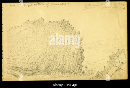 Photograph of sandstone formations at the Butte Fault Line in Chuar ...