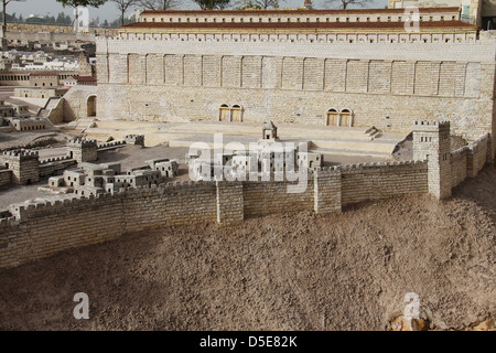 Second Temple. Hulda monument . Model of the ancient Jerusalem. Israel ...