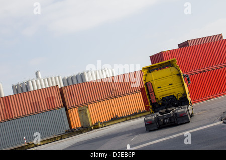 plain container port Stock Photo - Alamy