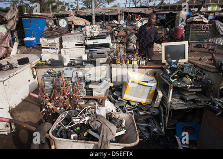 Electronic waste in Agbogbloshie dump, Accra, Ghana Stock Photo ...
