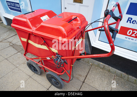 Royal Mail Post Trolley Regent Street Leamington Spa Warwickshire UK ...