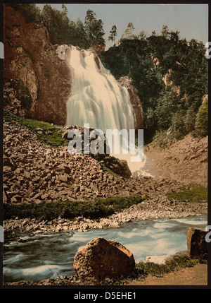 A colorized photograph of Hardanger Fjord, Norway, featuring the ...
