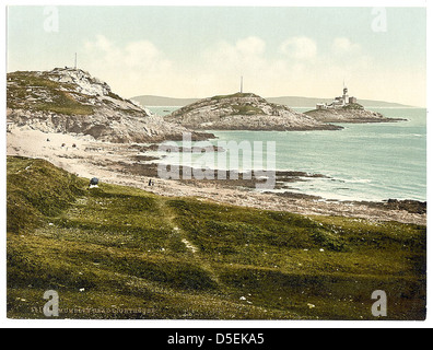 A photograph of the lighthouse at Mumbles Head, located in Wales. The ...