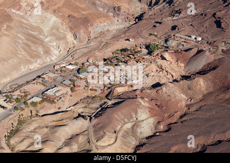 AERIAL VIEW. Calico, a silver mining town in the 1860's, now a ...