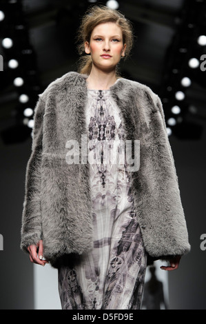A model wears a design from the Zoe Jordan collection during London ...
