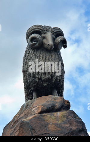 The Moffat Ram statue, High Street, Moffat, Scotland Stock Photo - Alamy