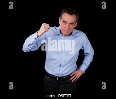 Angry man shaking fist Stock Photo - Alamy