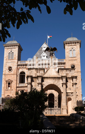 Madagascar, Analamanga Antananarivo, Ambatomena, old colonial building ...