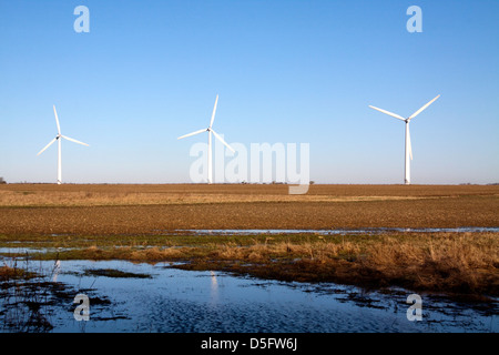 West Mill Wind Turbines Watchfield Shrivenham Wiltshire UK Stock Photo ...