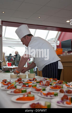 Chefs doing food preparation demonstrations Stock Photo - Alamy