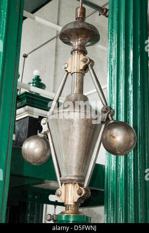 Detail of the restored Victorian beam engine in Markfield Museum ...