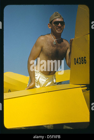 Aerial photograph showing Marine Corps gliders in flight, taking off ...