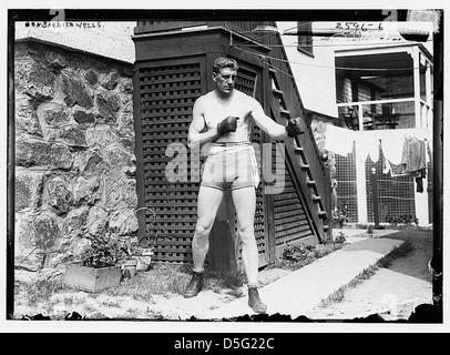 A portrait of Billy 'Bombardier' Wells, a British heavyweight boxing ...