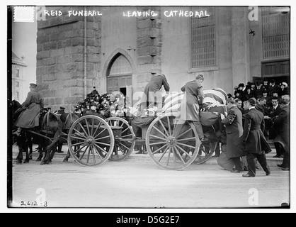 The image shows the funeral procession of John Jacob Astor, a prominent ...