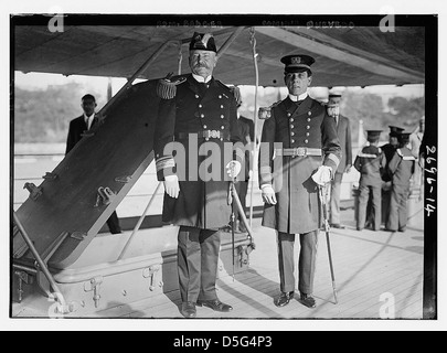 Adm. Badger and Cmd'r. Quevedo, 1913. Shows Rear Admiral Charles ...