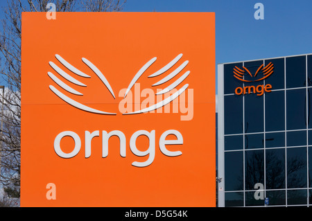 Ornge Sign Logo outside Head Office, Mississauga Stock Photo - Alamy