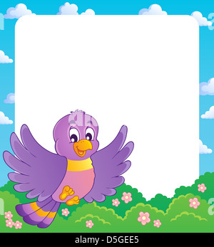 Bird theme frame 2 - picture illustration Stock Photo - Alamy