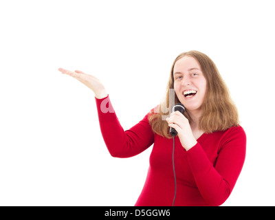 Beautiful businesswoman giving a presentation Stock Photo - Alamy