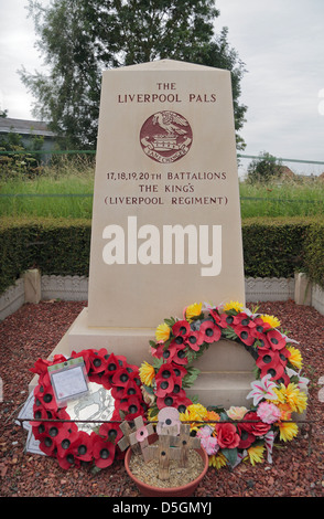 Liverpool Pals Battalion First World War Memorial Plaque Stock Photo ...
