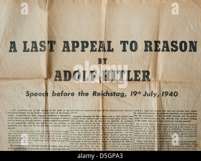 Adolf Hitler speech 1940 World War II Reichstag session in the Berlin ...