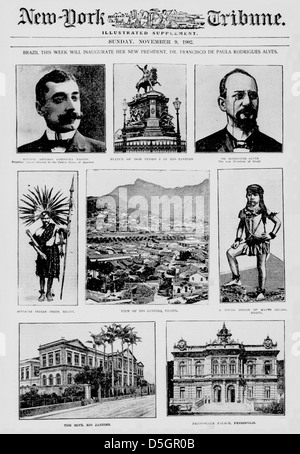 Francisco de Paula Rodrigues Alves, (1848 – 1919) Brazilian politician ...