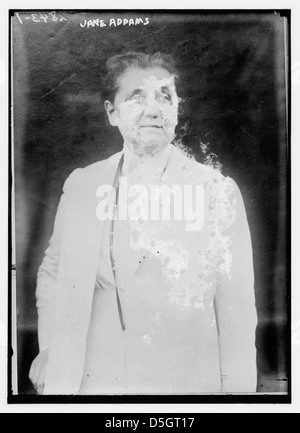A portrait of Jane Addams, a pioneering social worker, reformer, and ...