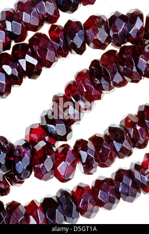 strings of amber necklace isolated on white background Stock Photo - Alamy