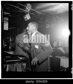 A portrait of jazz trumpeter Dizzy Gillespie, taken in New York around ...