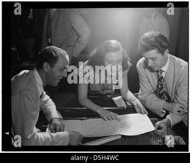 A portrait of jazz musicians Barbara Carroll, Clyde Lombardi, and Chuck ...